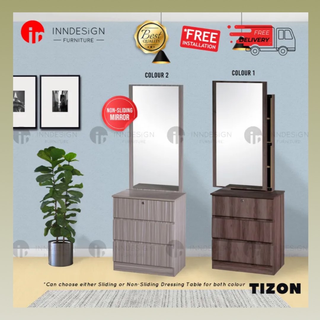 fully assembled Fixed / Sliding Dressing Table /Dresser (Free Delivery ...