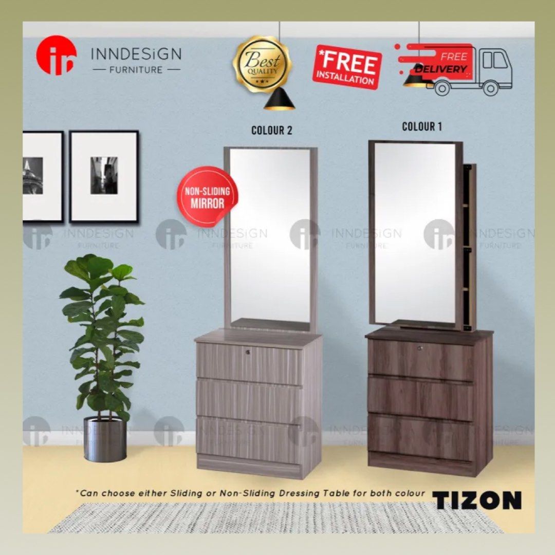 fully assembled Fixed / Sliding Dressing Table /Dresser (Free Delivery ...