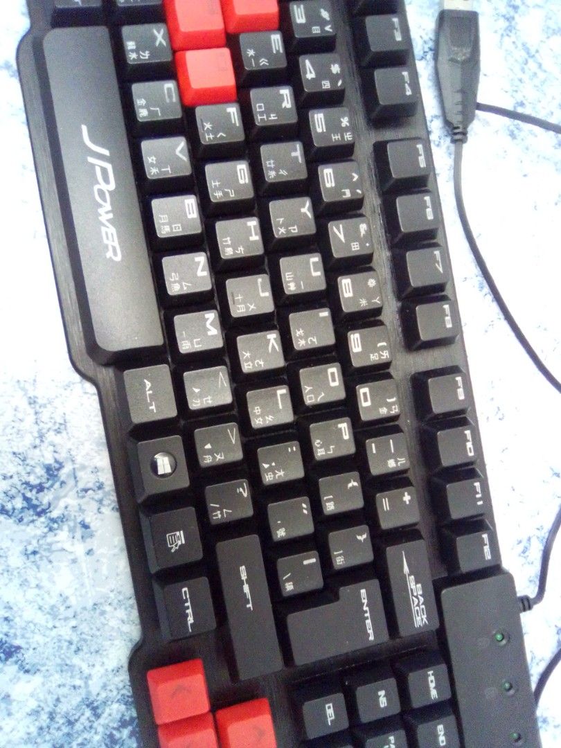 電競 鍵盤 Gaming Keyboard J POWER PK-A566, 電腦及科技產品, 電腦周邊產品, 電腦鍵盤及相關產品在旋轉拍賣