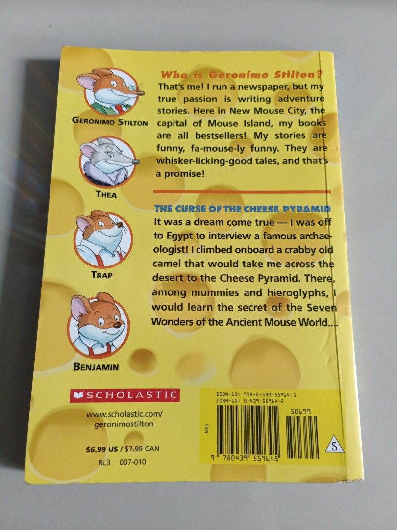 Geronimo Stilton The Curse Of The Cheese Pyramid, Hobbies & Toys, Books ...