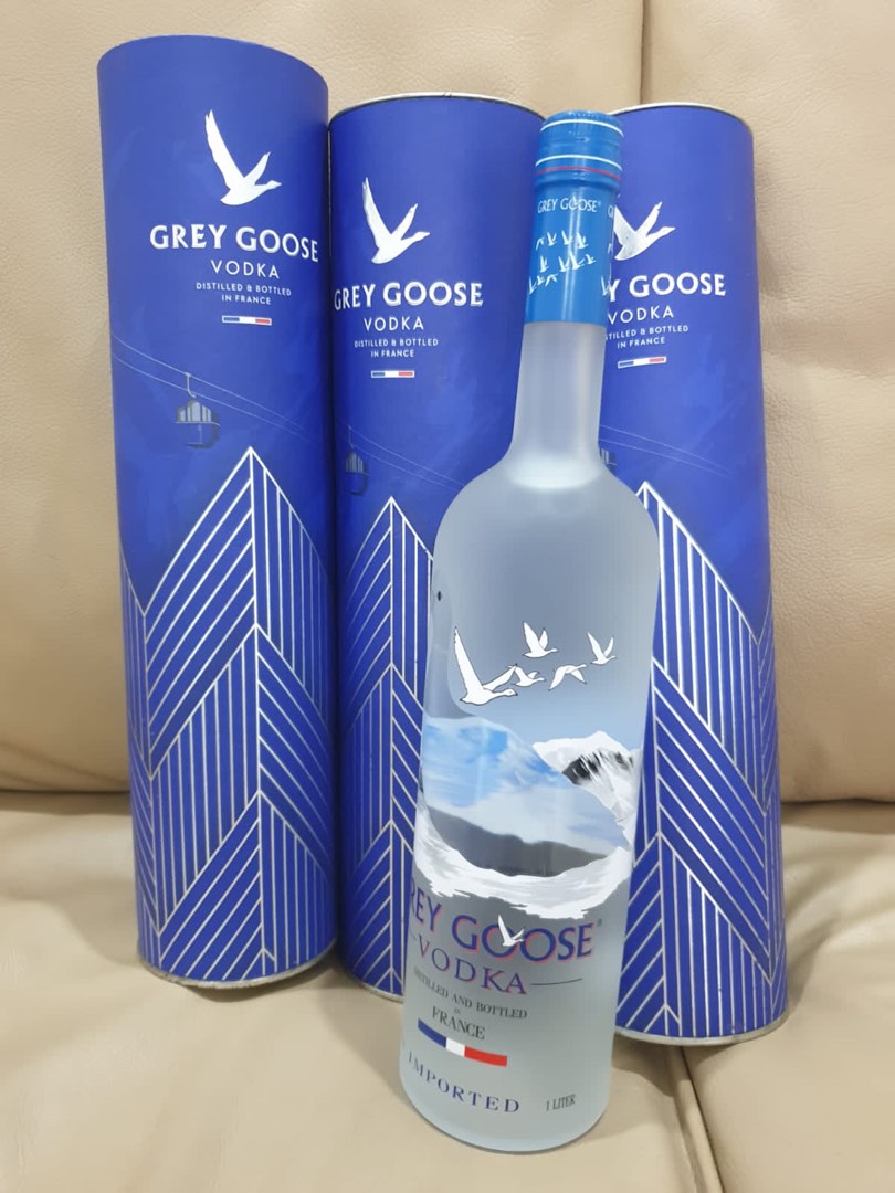 grey goose 1 L, Makanan & Minuman, Minuman Tidak Beralkohol di Carousell