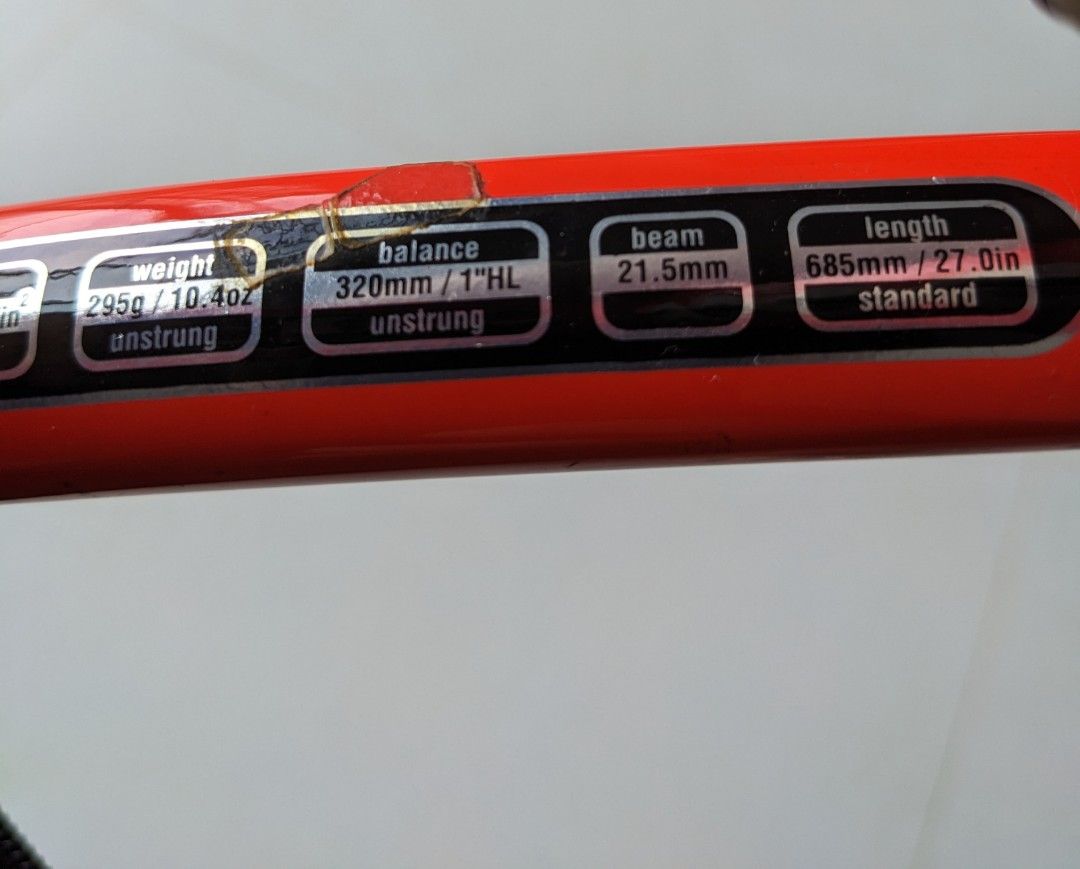 Head tennis racquet (red color frame), Sports Equipment, Sports & Games ...