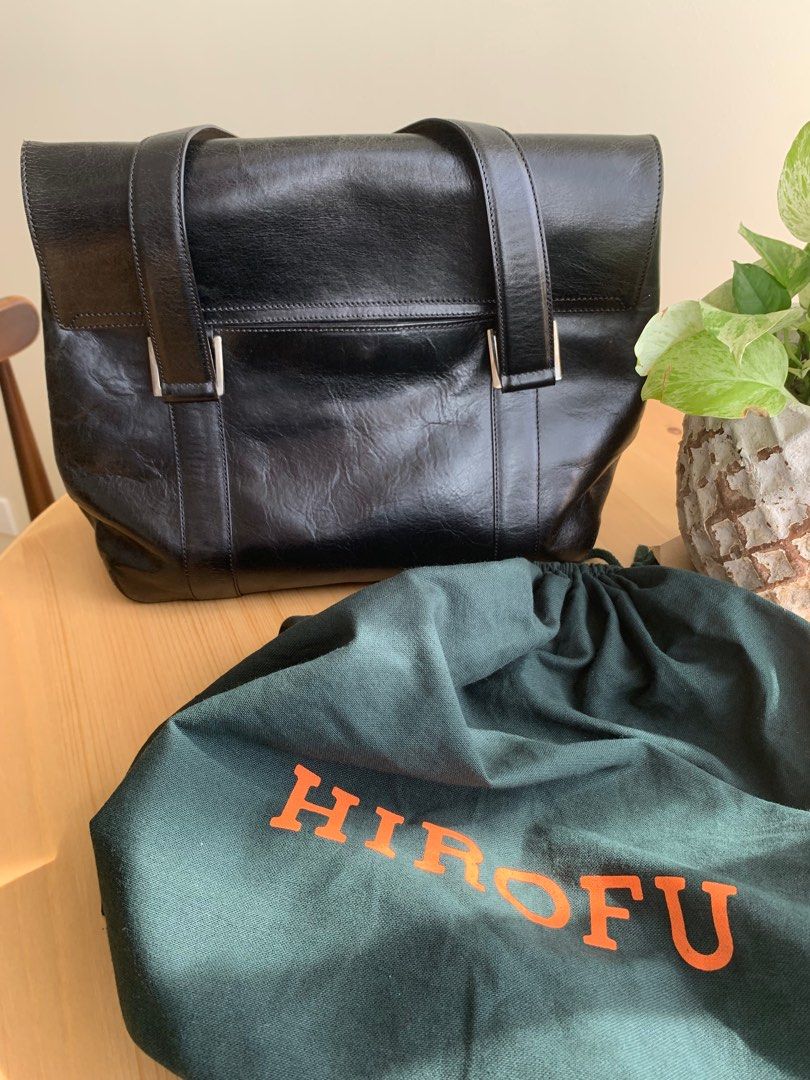 Hirofu Black Leather Shoulder Bag, Women's Fashion, Bags & Wallets, Shoulder Bags on Carousell
