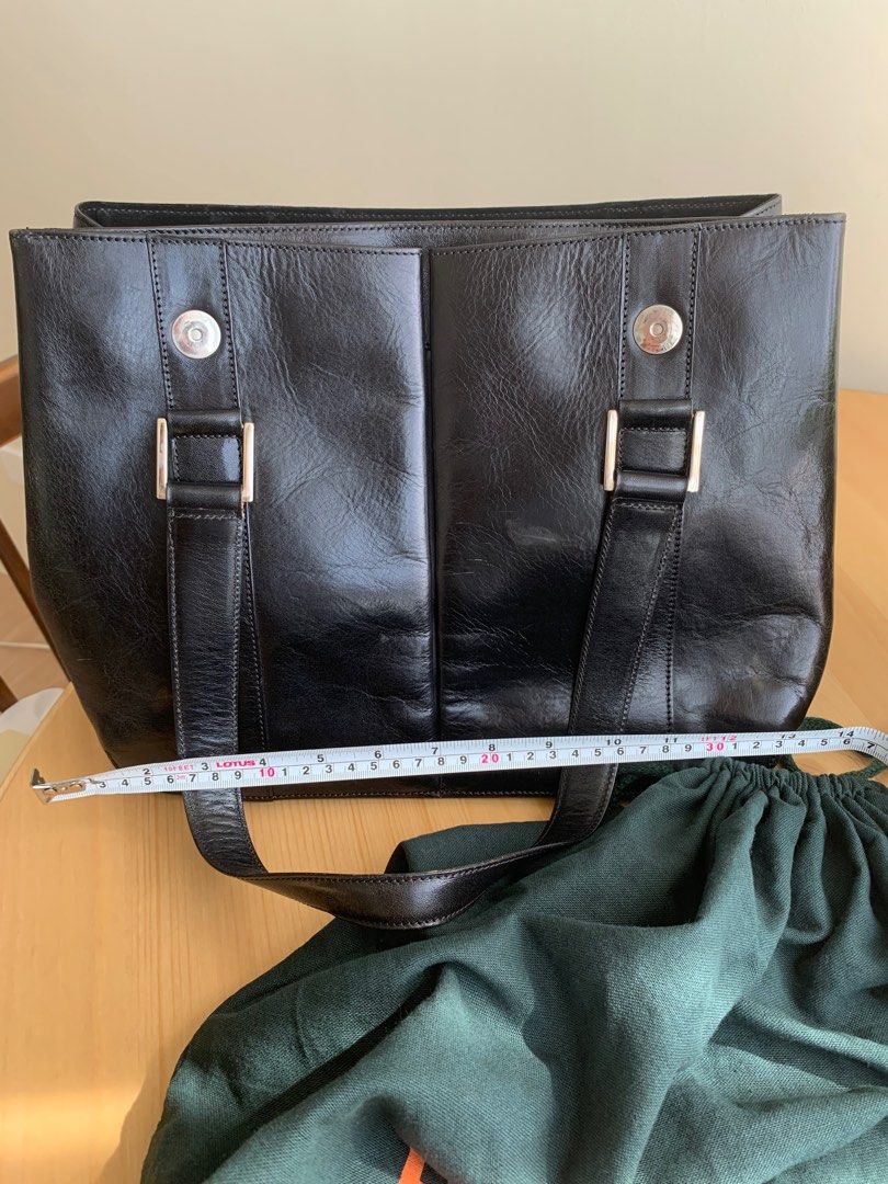 Hirofu Black Leather Shoulder Bag, Women's Fashion, Bags & Wallets, Shoulder Bags on Carousell