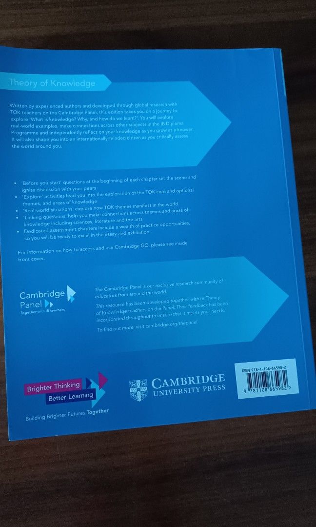 IB TOK Cambridge Theory of knowledge textbook, Hobbies & Toys, Books ...