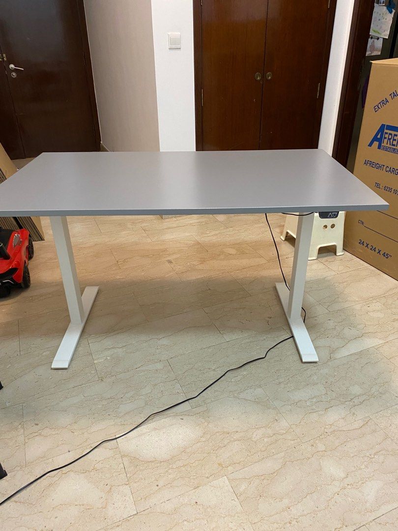 IKEA adjustable office Table, Furniture & Home Living, Furniture ...