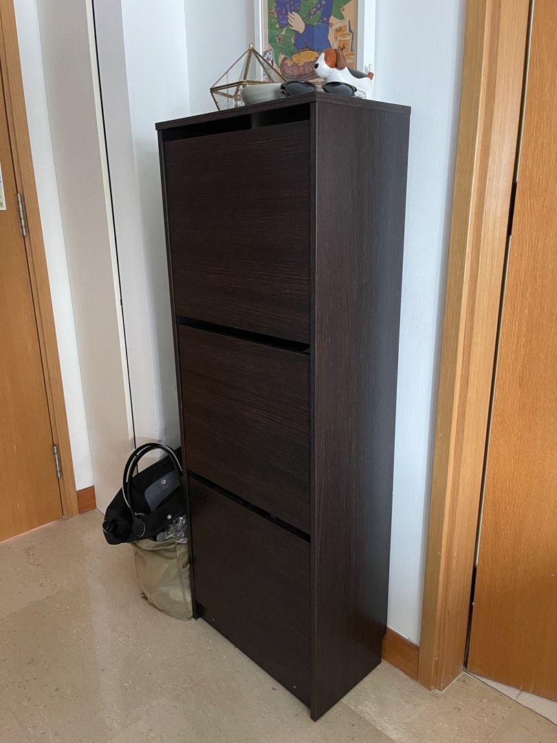Ikea Bissa Shoe rack - Black, Furniture & Home Living, Furniture ...