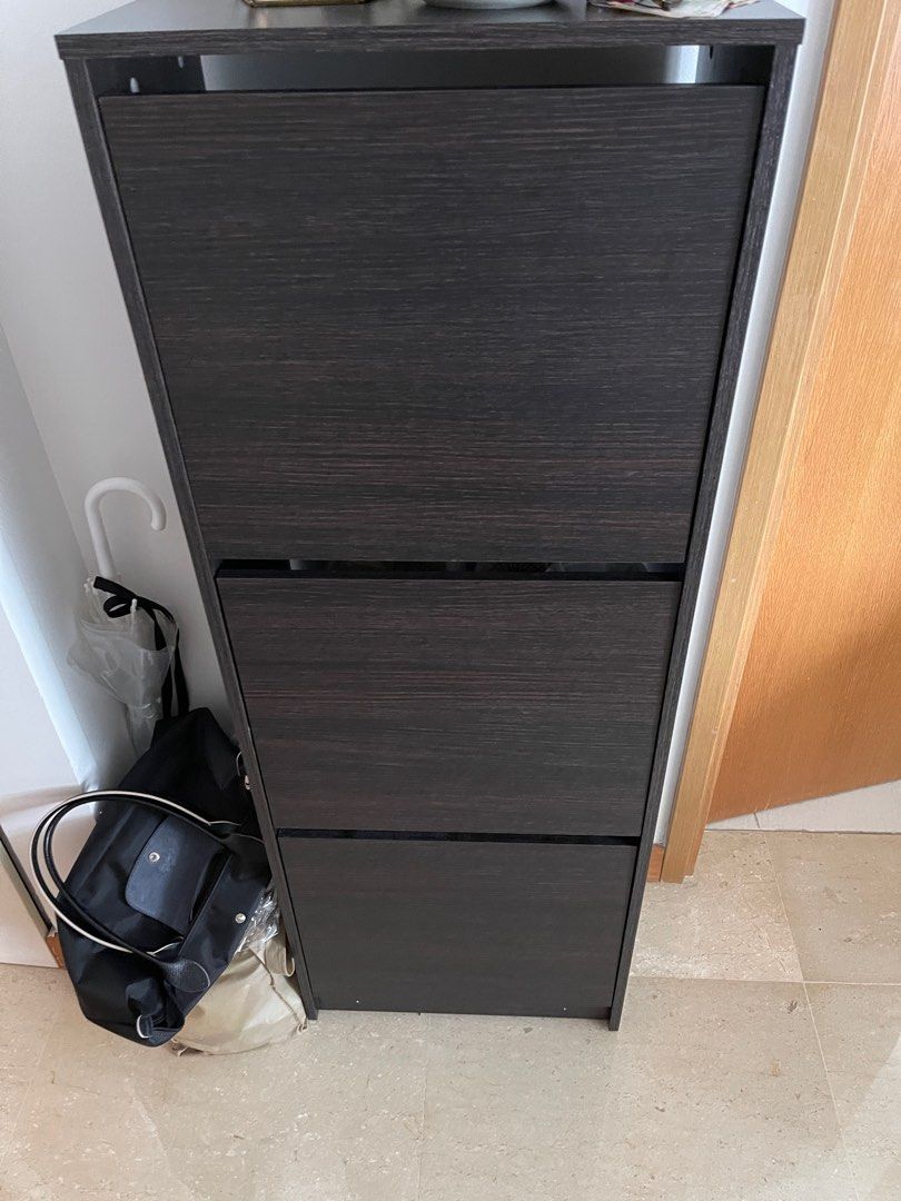 Ikea Bissa Shoe rack - Black, Furniture & Home Living, Furniture ...