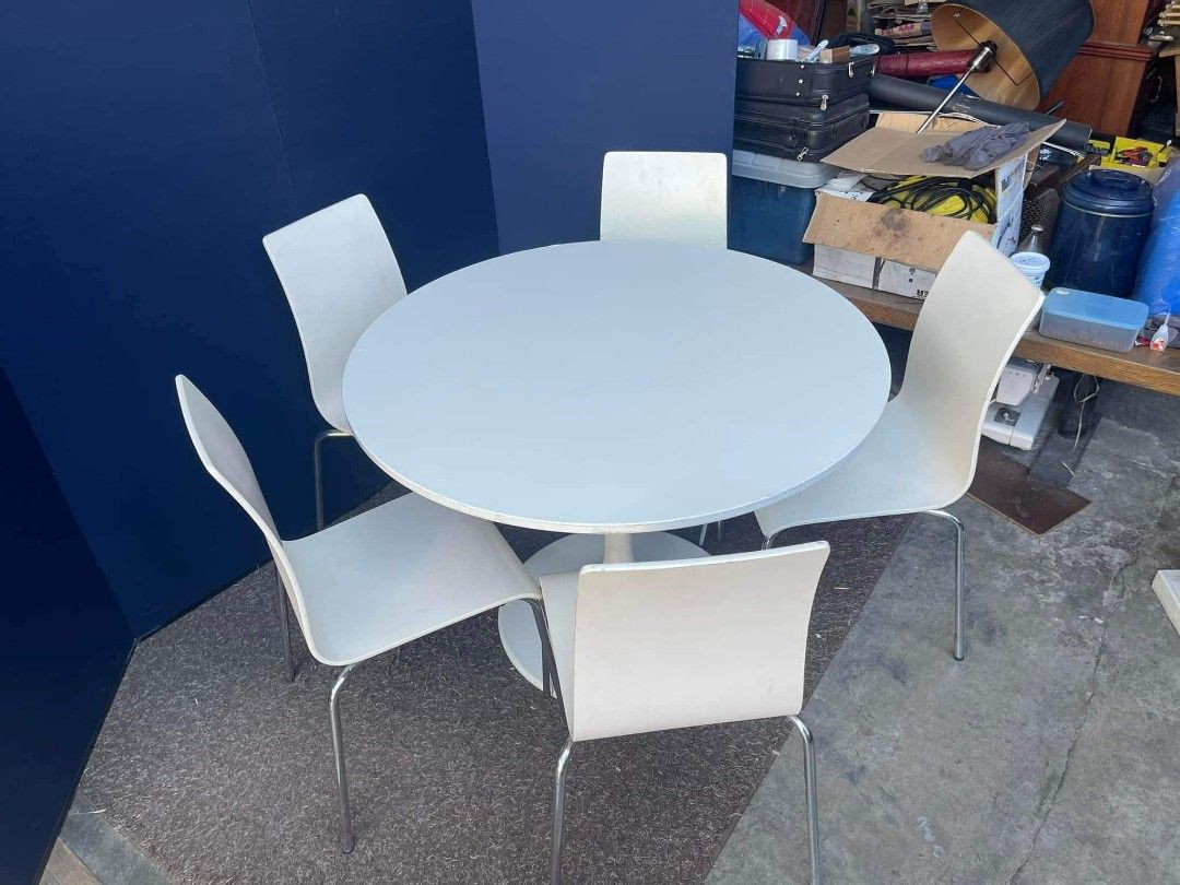 Ikea Docksta Table w/ Chairs 41”L x 30”W (table) 16”L x 17”W x 18”SH ...