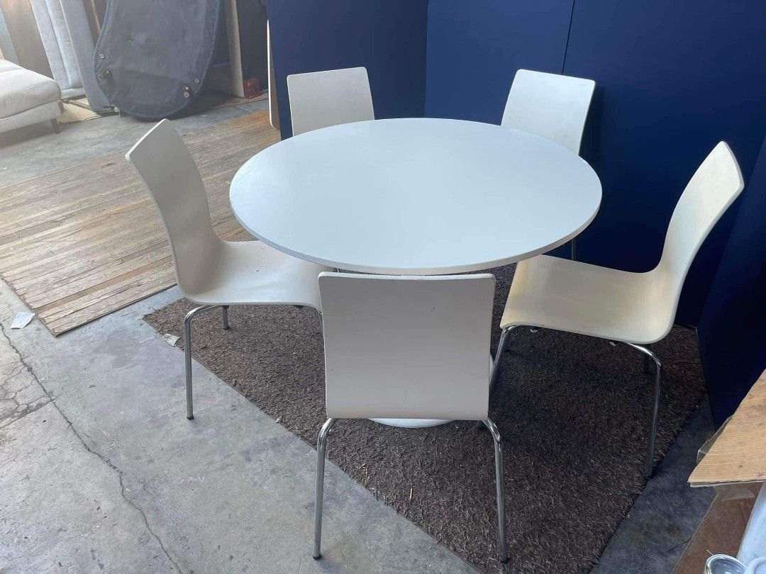 Ikea Docksta Table w/ Chairs 41”L x 30”W (table) 16”L x 17”W x 18”SH ...