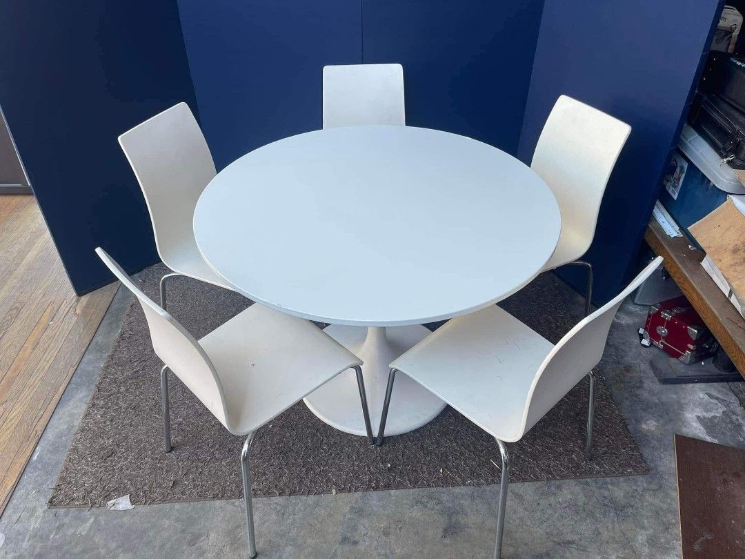 Ikea Docksta Table w/ Chairs 41”L x 30”W (table) 16”L x 17”W x 18”SH ...