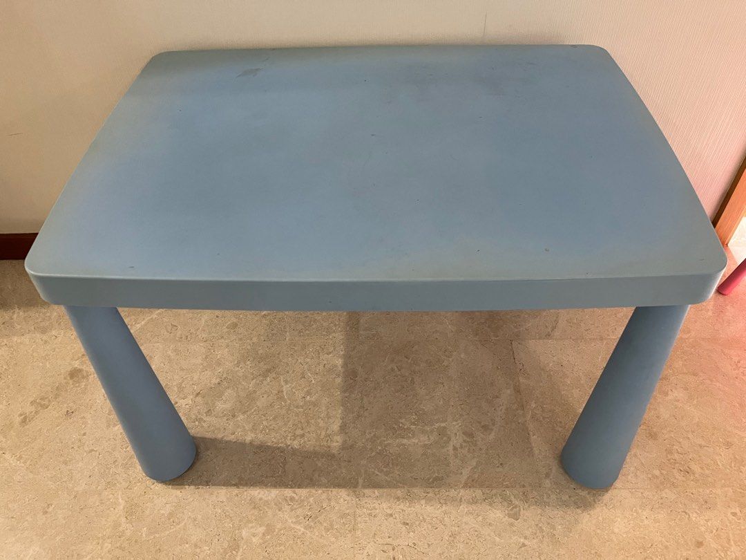 IKEA Mammut kids / children table blue, Babies & Kids, Baby Nursery ...
