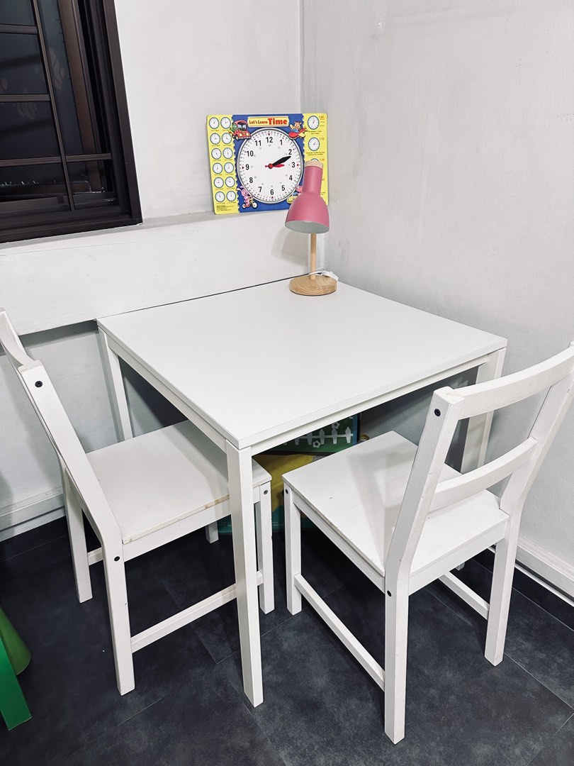 IKEA MellTorp Table + 2 IKEA Danhult Chairs, Furniture & Home Living ...