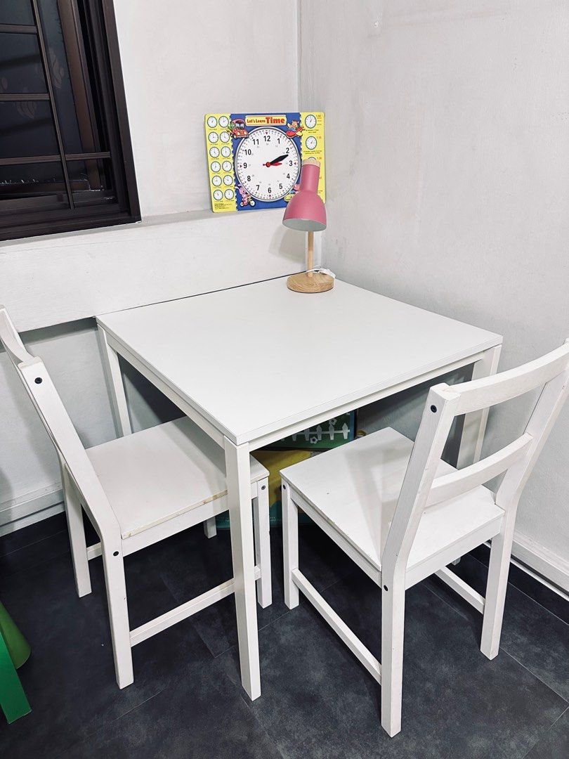 IKEA MellTorp Table + 2 IKEA Danhult Chairs, Furniture & Home Living ...