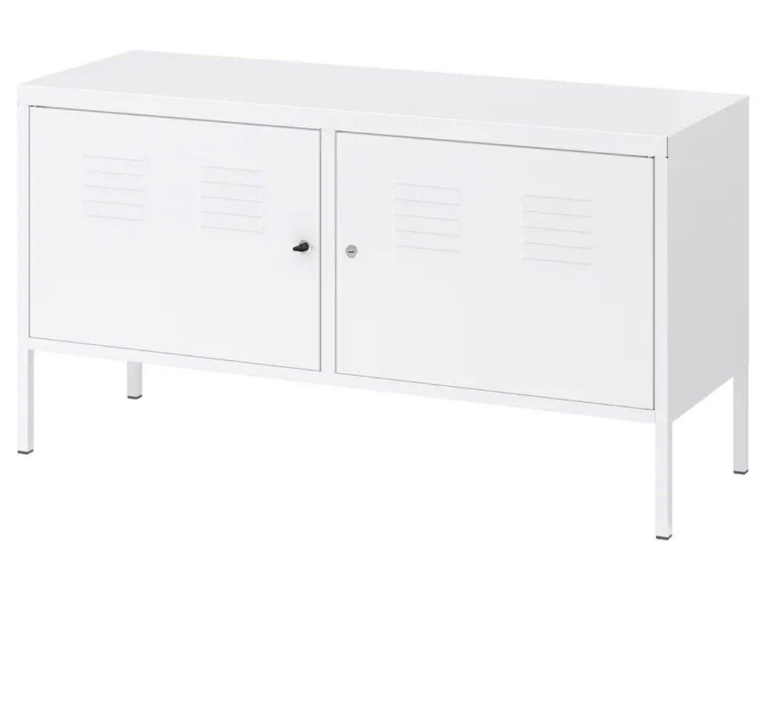 Ikea White Metal Cabinet, Furniture & Home Living, Furniture, Shelves ...