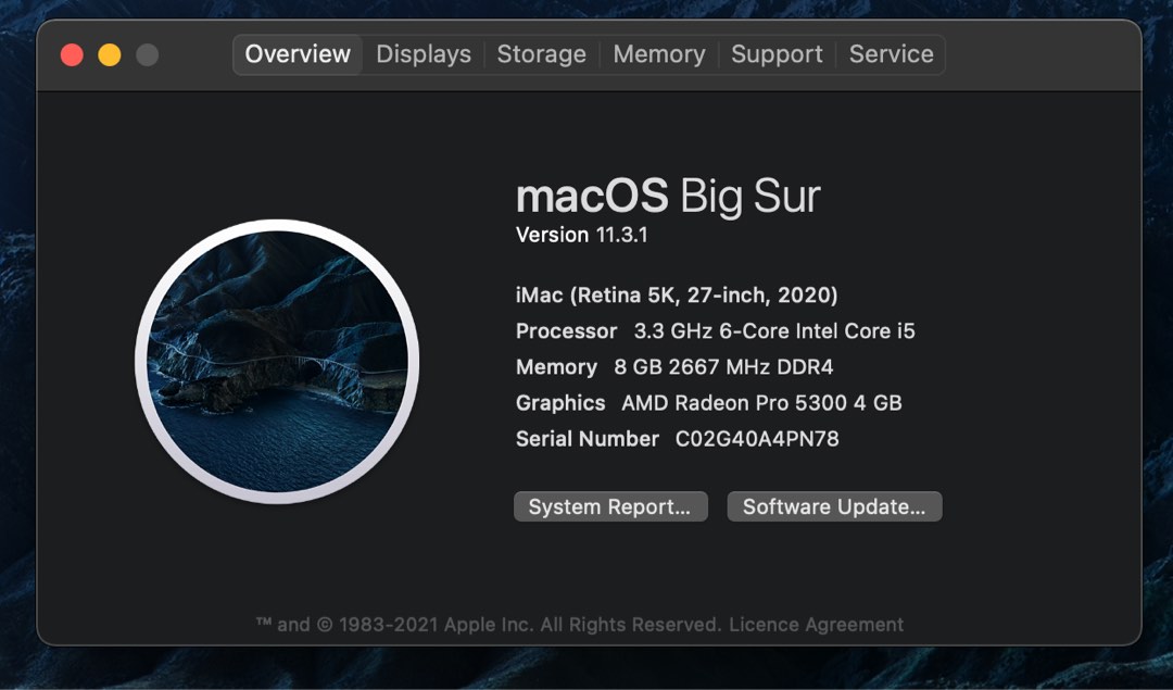 iMac 2020 27inch i5 RAM8GB SSD512GB, 電腦＆科技, 桌上電腦 - Carousell