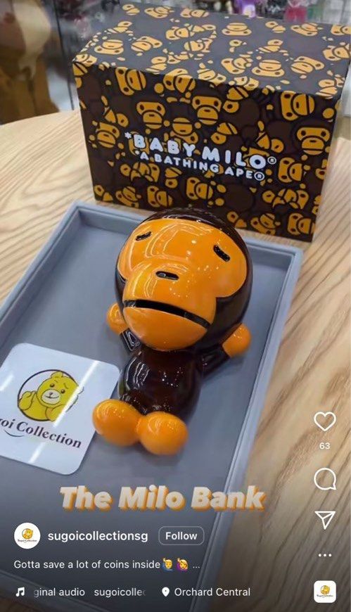 [In Stock] Bape Baby Milo Coin Bank A Bathing Ape, Hobbies & Toys, Toys ...