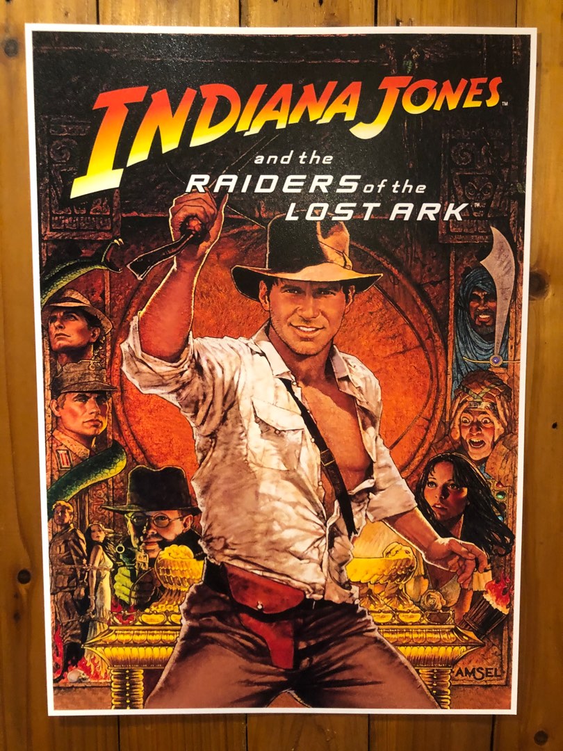 Indiana Jones Retro Vintage Classic Movie Poster on Carousell