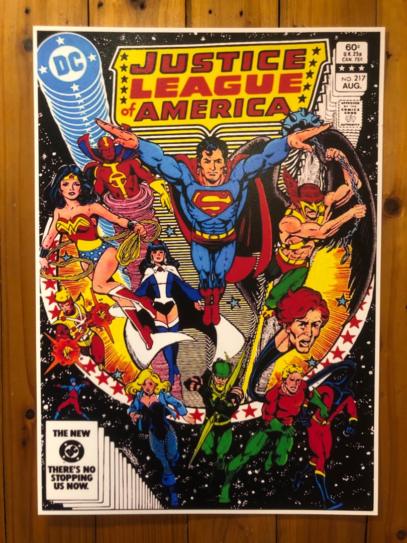Justice League Of America Retro Vintage Classic Cartoon Poster, Hobbies ...