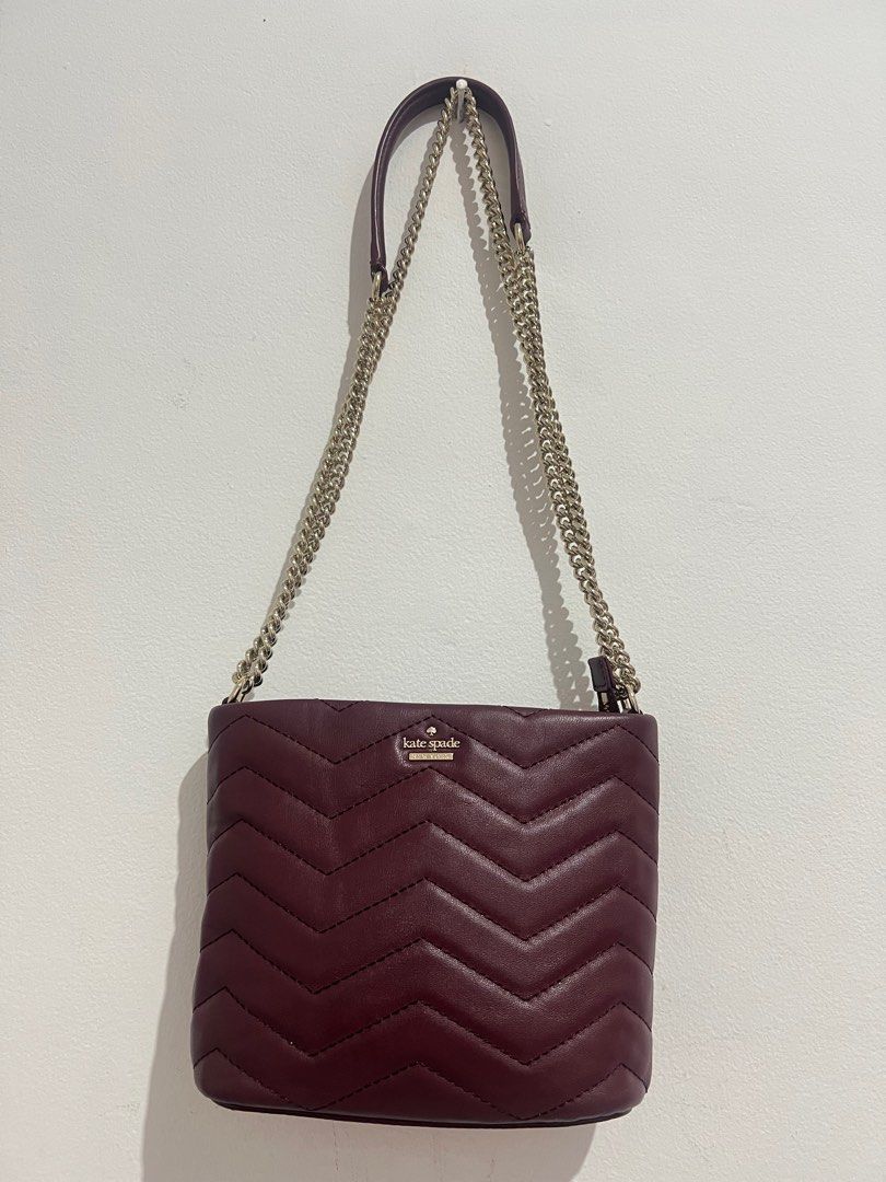 Kate spade like new kulit asli mulus anggap beli baru, Fesyen Wanita ...