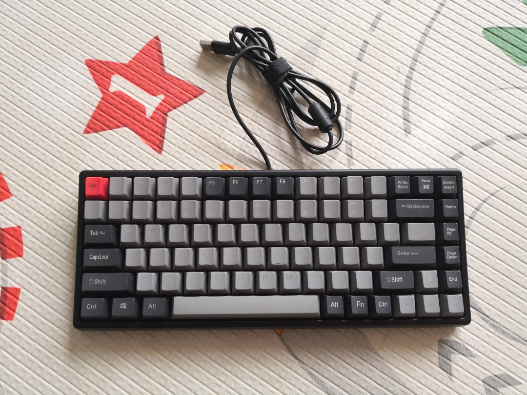 Keycool kc84 PBT mechanical keyboard cherry blue switch no light ...