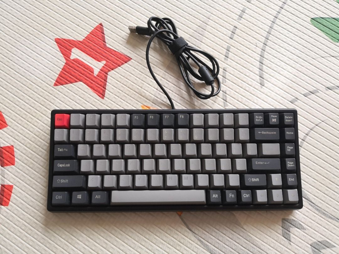 Keycool kc84 PBT mechanical keyboard cherry blue switch no light ...