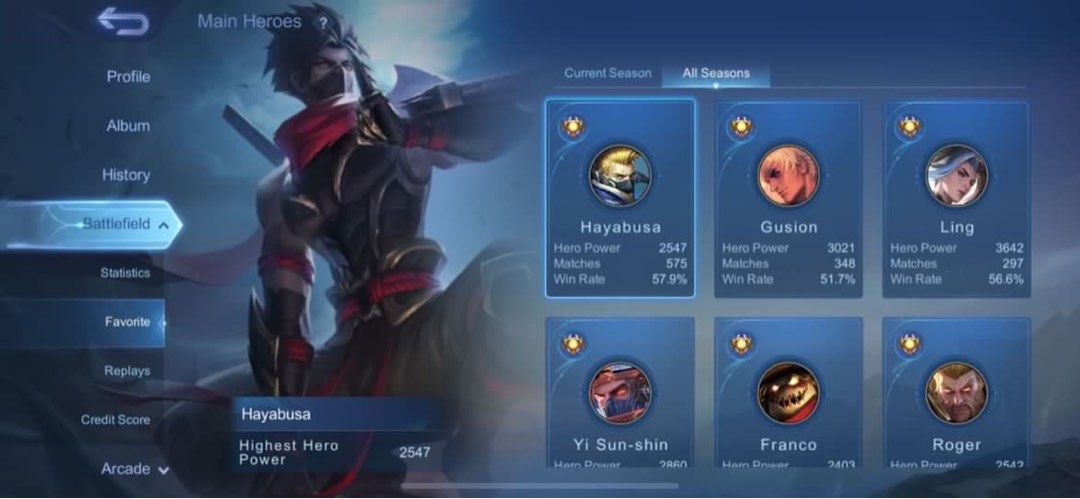 Ling collector stacked mlbb account, Video Gaming, Gaming Accessories ...