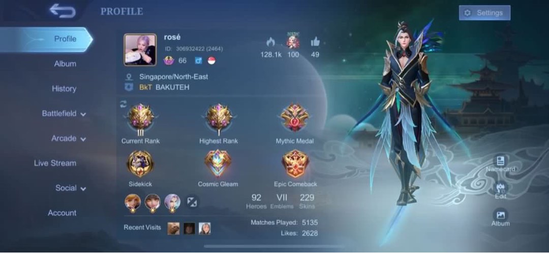 Ling collector stacked mlbb account, Video Gaming, Gaming Accessories ...