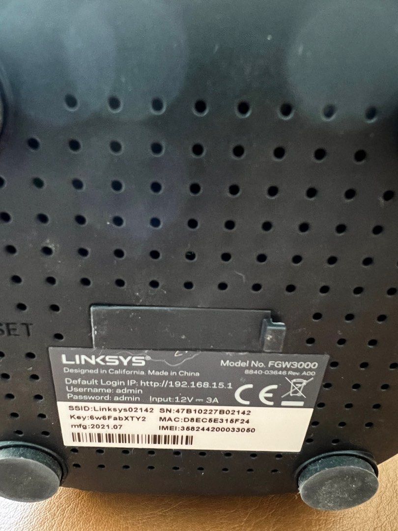 Linksys FGW3000 5G Wi-Fi 6 Router 行貨, 電腦＆科技, 電腦周邊及配件, Wifi及上網相關產品 ...