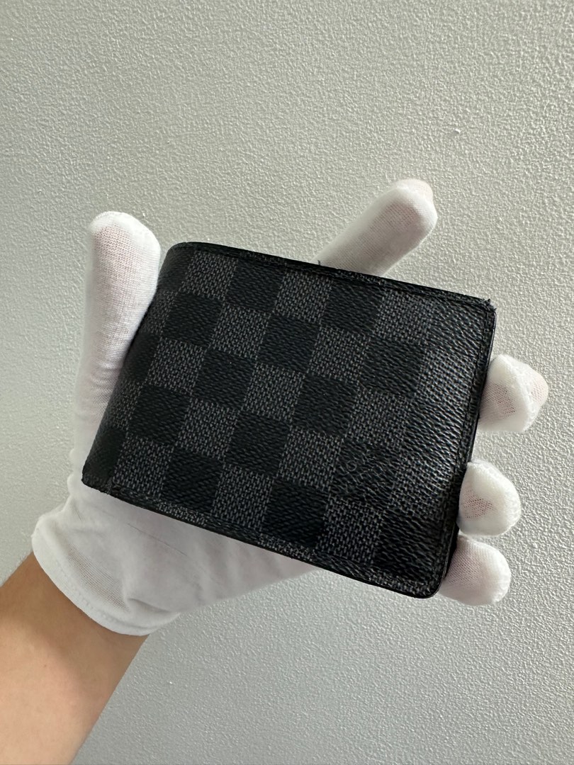 Louis Vuitton Men Damier Graphite Wallet . 5 Card Holder . Authentic ...