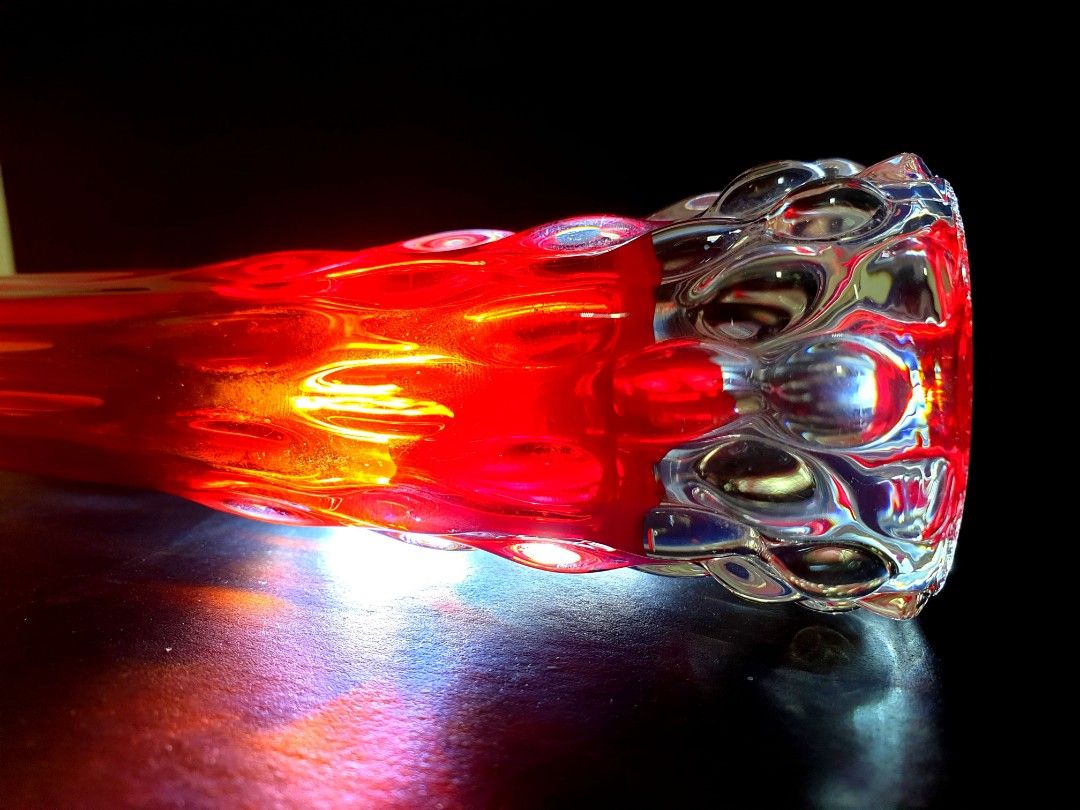 Vintage collectible Made in Japan OREAD mouth blown art glass vase ...