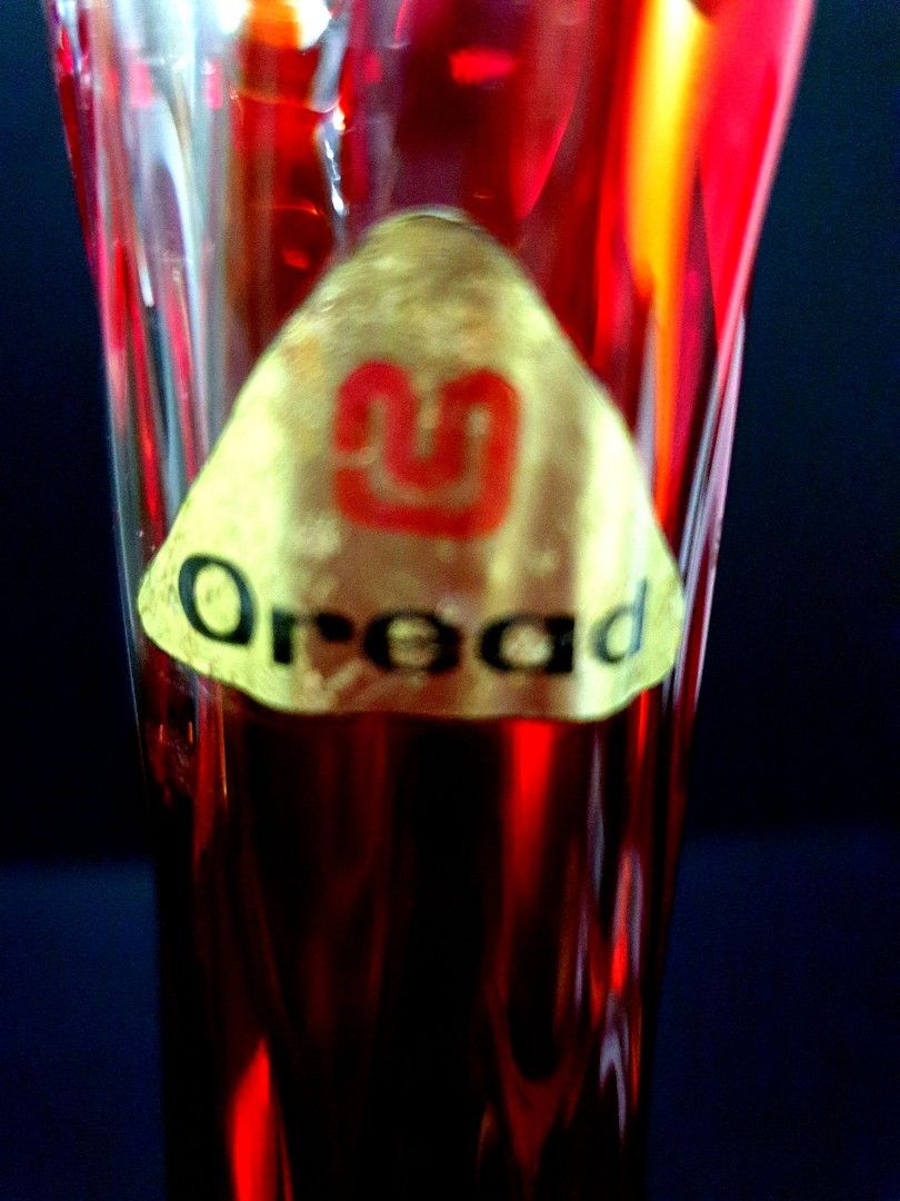 Vintage collectible Made in Japan OREAD mouth blown art glass vase ...
