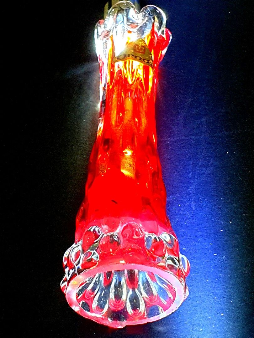 Vintage collectible Made in Japan OREAD mouth blown art glass vase ...