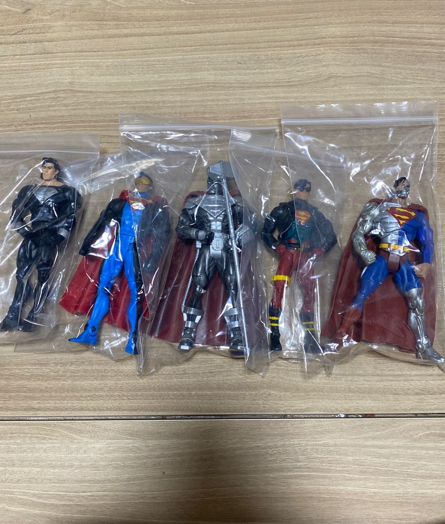 Mattel DCUC Superman figures Steel Black Suit Supergirl Eradicator ...