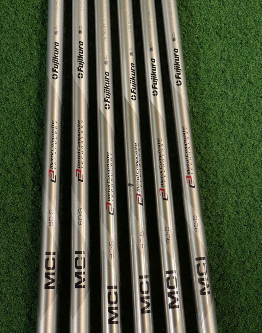 MCI 80S Iron Shafts (5-PW) with grips, Sports Equipment, Sports & Games, Golf on Carousell