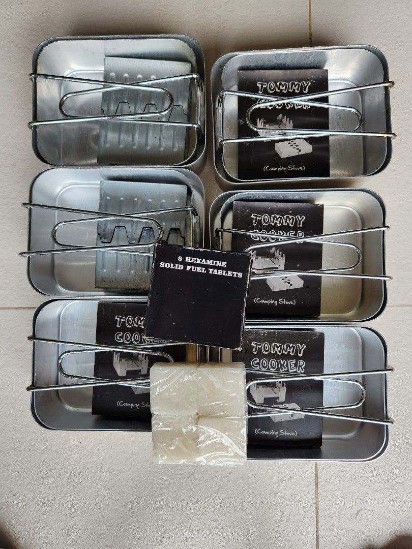 Mess Tin (x6) and Tommy Cooker (x6) + Fuel Tablets (x8) + LED Bivouac ...