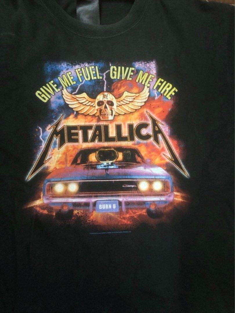 Metallica Vintage Give Me Fuel Give Me Fire, Men's Fashion, Tops & Sets ...