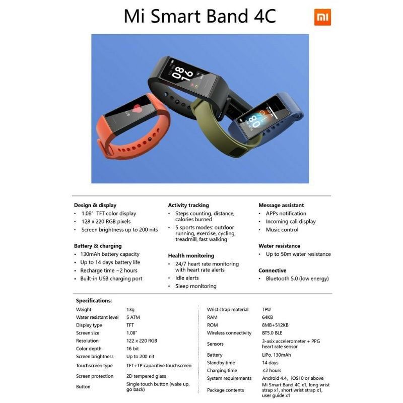 Mi Smart Band 4C, Mobile Phones & Gadgets, Wearables & Smart Watches on ...