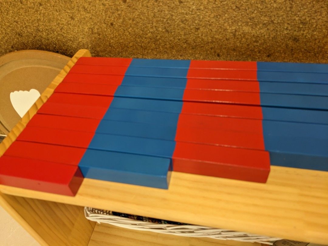 Montessori Large Number Rod, Hobbies & Toys, Toys & Games on Carousell