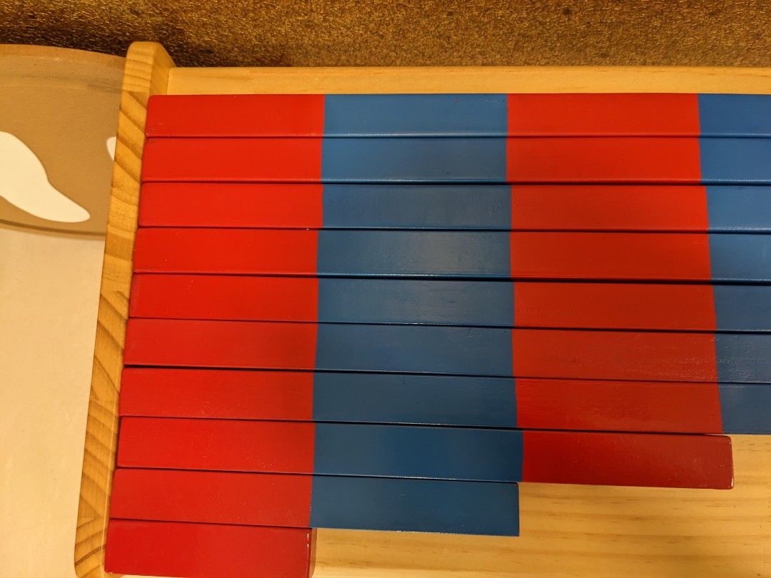 Montessori Large Number Rod, Hobbies & Toys, Toys & Games on Carousell