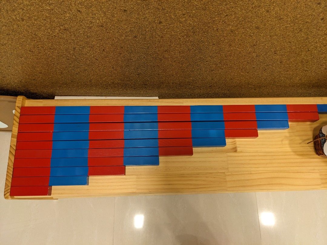 Montessori Large Number Rod, Hobbies & Toys, Toys & Games on Carousell