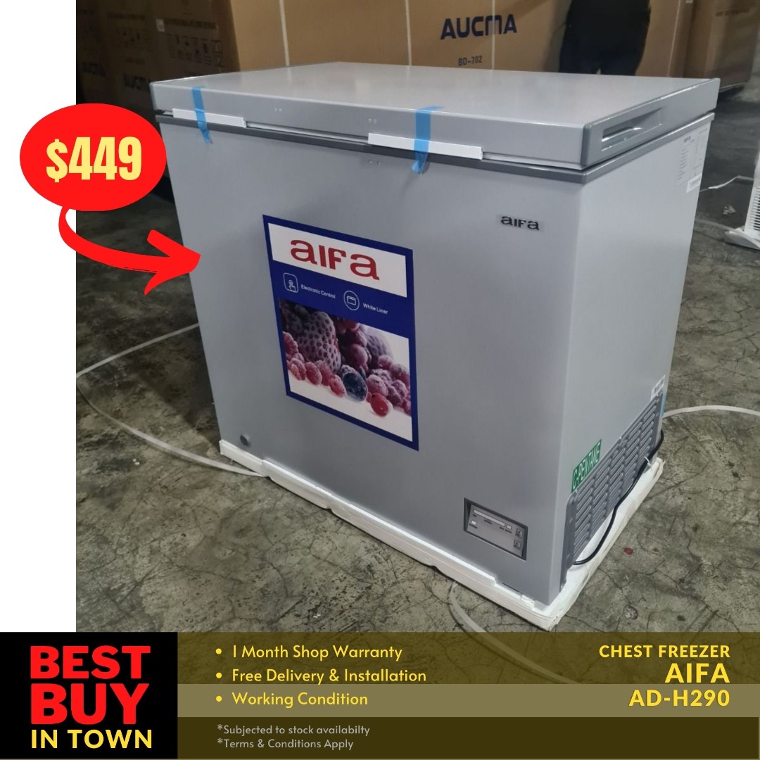 BRAND NEW! Aifa Gross Capacity 200L Chest Freezer AD-H290, TV & Home ...