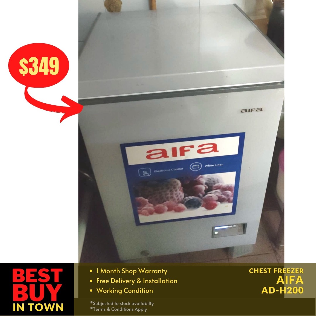 BRAND NEW! Aifa Gross Capacity 100L Chest Freezer AD-H200, TV & Home ...