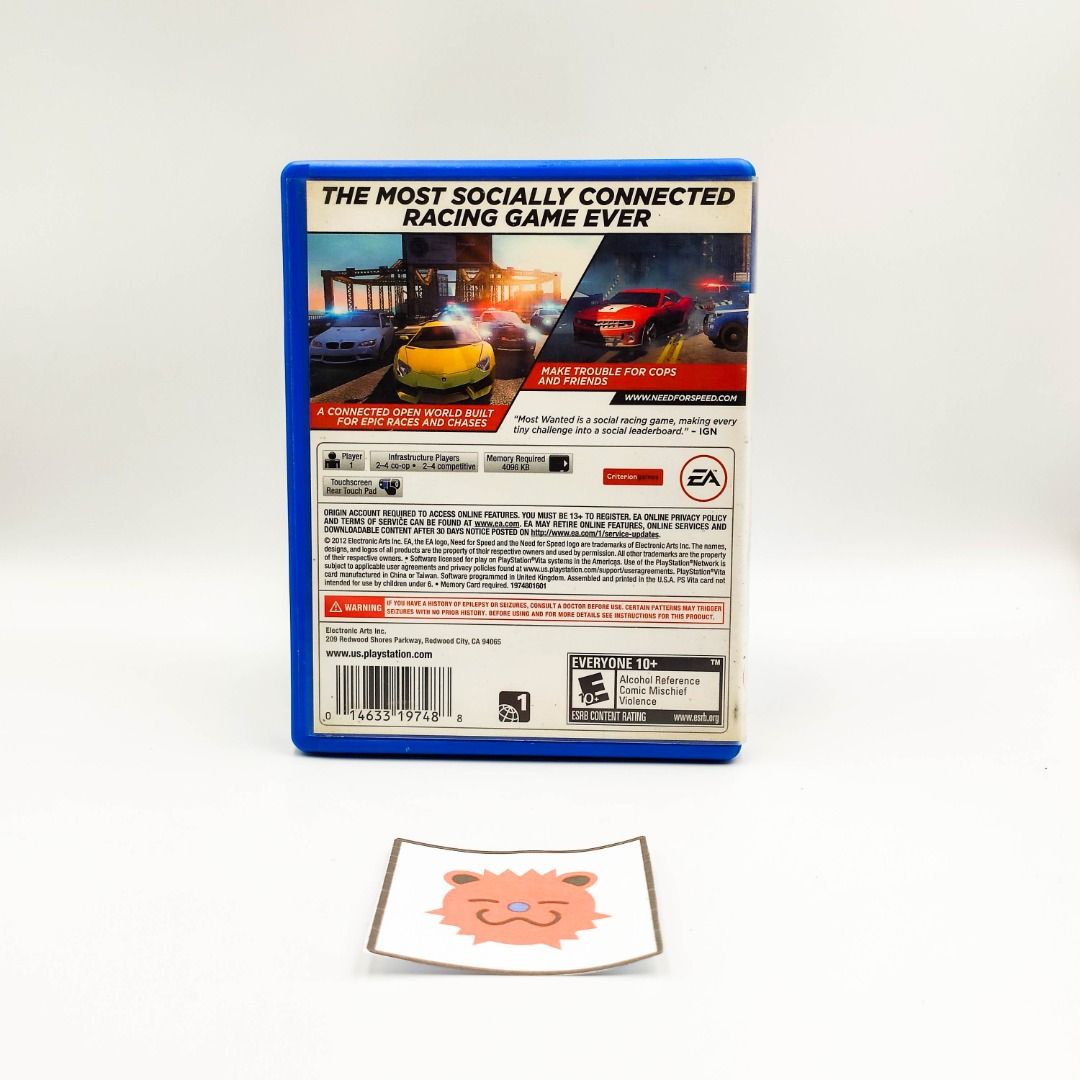 Need for speed most wanted video game for PS VITA | PS VITA GAMES | US ...