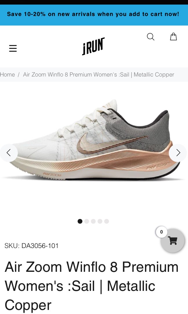 nike running air zoom winflow 8 premium metallic copper , Women's ...