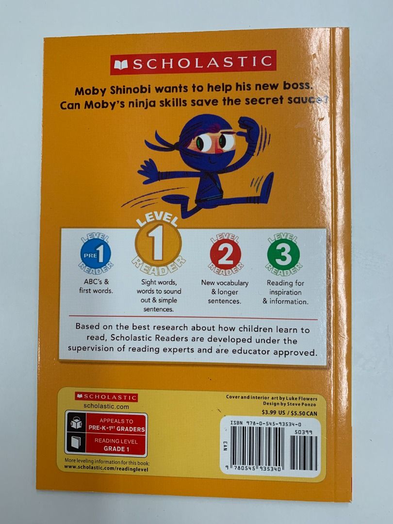 Ninja on the Farm (Scholastic Reader, Level 1: Moby Shinobi), 興趣及遊戲, 書本 & 文具, 小朋友書 - Carousell