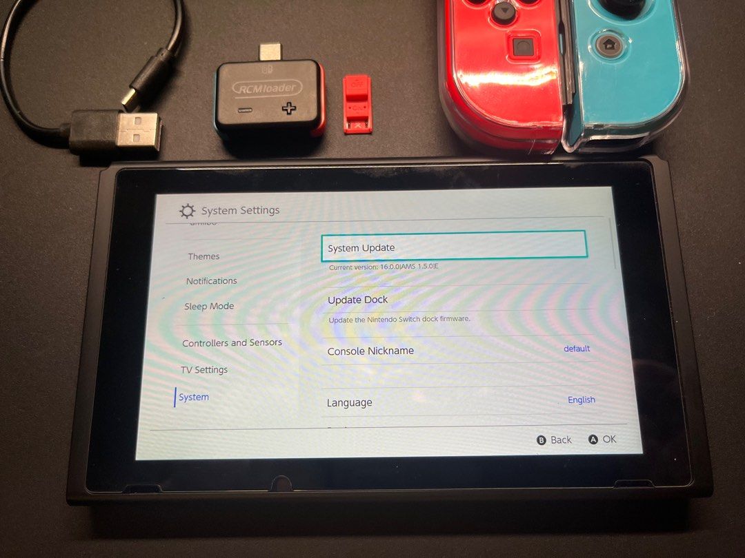 WTS Nintendo Switch Console Device HOS 16.0.3|AMS 1.5.3|E EmuMMc Gen 1 ...