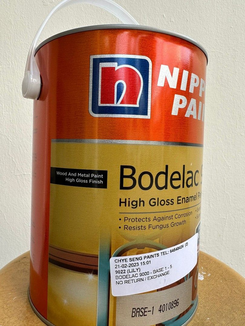 Nippon Paint Bodelac Enamel Paint 5L (Brand New), Furniture & Home ...