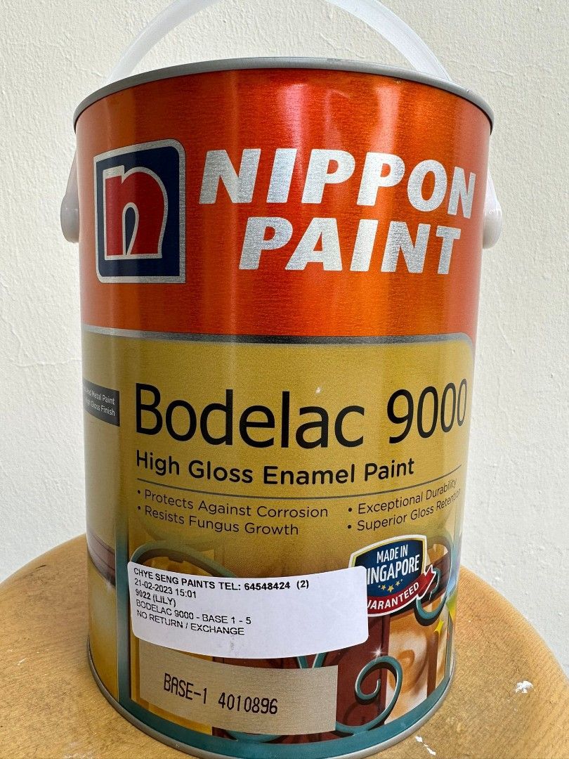 Nippon Paint Bodelac Enamel Paint 5L (Brand New), Furniture & Home ...
