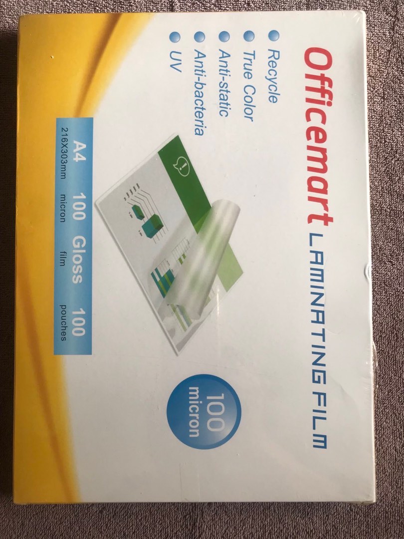 OFFICEMART A4 過膠片 (2盒), 興趣及遊戲, 手作＆自家設計, 文具 - Carousell